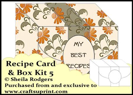 Recipe Card and Box Kit 5 - CUP410896_66 | Craftsuprint
