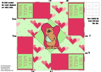 Twist Turn Topper - Get Well Soon Bear - CUP413391_66 | Craftsuprint