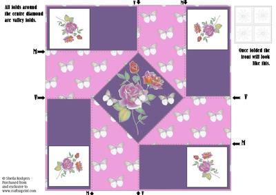 Twist Turn Topper - Butterflies on Roses - CUP413581_66 | Craftsuprint