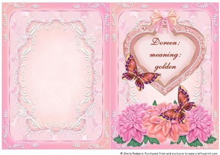 Name & Meaning Card - Doreen - CUP423609_66 | Craftsuprint