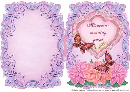 Name & Meaning Card - Maureen - CUP424855_66 | Craftsuprint