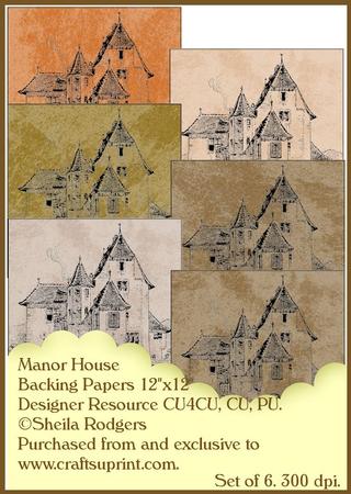 Manor House Backing Papers - CUP427011_66 | Craftsuprint
