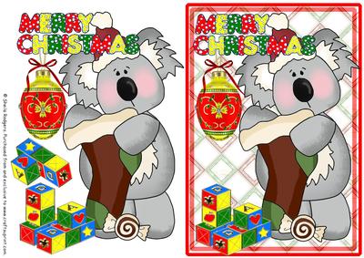 Building Blocks - Koala and Stocking - CUP428134_66 | Craftsuprint