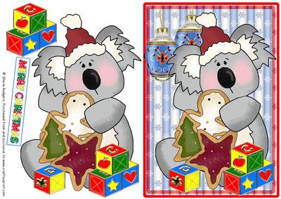 Building Blocks - Koala with Gingerbread - CUP428135_66 | Craftsuprint