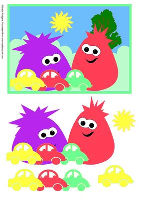 The Blobbles Play with Cars - CUP429521_66 | Craftsuprint