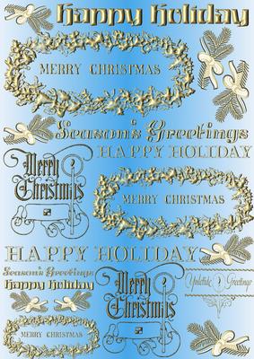 Christmas Text Backing Paper - Blue Gradient - CUP466318_66 | Craftsuprint