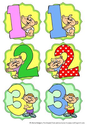 Set of 6 Age Toppers - CUP472704_66 | Craftsuprint