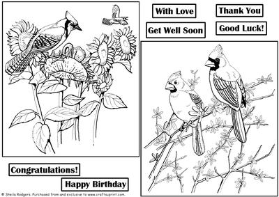 Digi Stamp - Birds 1 - CUP473435_66 | Craftsuprint