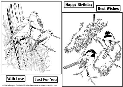 Digi Stamp - Birds 2 - CUP473437_66 | Craftsuprint