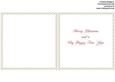 Pearl Border Christmas Insert 2 - CUP475191_66 | Craftsuprint