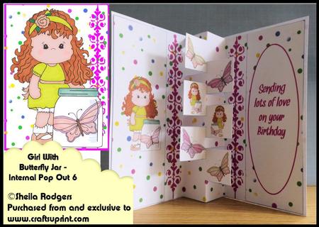 Internal Pop Out 6 Card - Girl with Butterfly Jar - CUP528604_66 ...