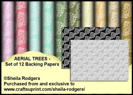 Aerial Trees - Set of 12 Backing Papers - CUP533708_66 | Craftsuprint