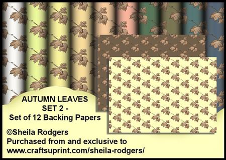 Autumn Leaves Set 2 - Set of 12 Backing Papers - CUP533849_66 ...