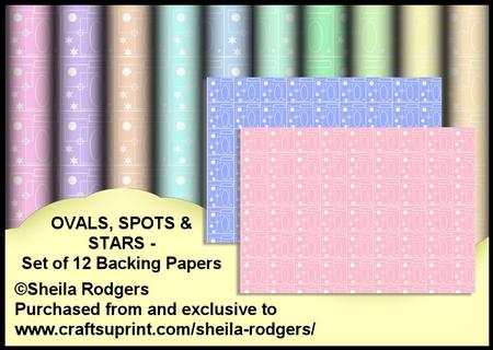 Ovals, Spots and Stars - Set of 12 Backing Papers - CUP534731_66 ...