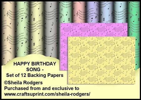 Happy Birthday Song - Set of 12 Backing Papers - CUP534977_66 ...