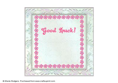 Flower Corner 3 - Good Luck Insert - CUP535412_66 | Craftsuprint