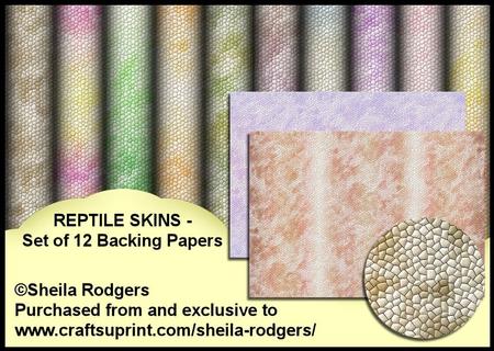 Reptile Skins - Set of 12 Backing Papers - CUP540680_66 | Craftsuprint