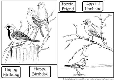 Digital Stamps - Birds 8 - CUP543341_66 | Craftsuprint