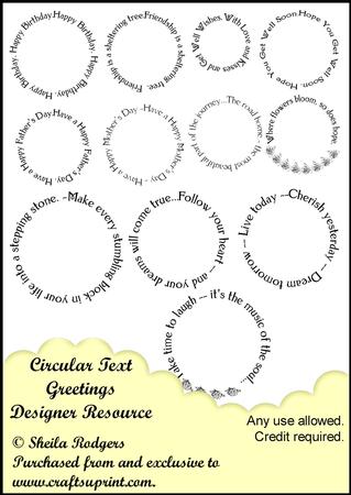 Circular Text Greetings - Designer Resource - CUP547039_66 | Craftsuprint