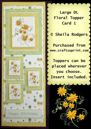 Large Dl Floral Topper Card 1 - CUP549190_66 | Craftsuprint