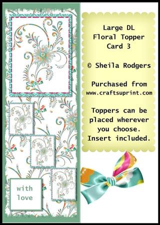 Large Dl Floral Topper Card 3 - CUP549193_66 | Craftsuprint