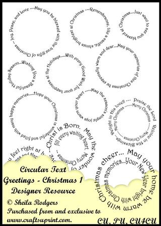 Circular Text Greetings - Christmas 1 - CUP551604_66 | Craftsuprint