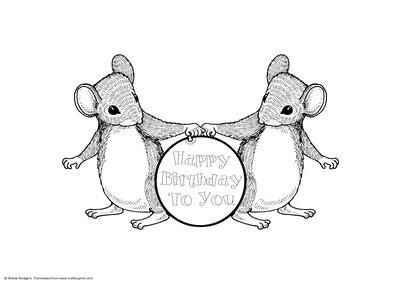 Digital Stamp - Cute Mice - CUP557075_66 | Craftsuprint