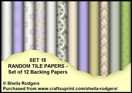 Set 15 Random Tile Papers - CUP558005_66 | Craftsuprint