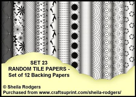 Set 23 Random Tile Papers - CUP558495_66 | Craftsuprint