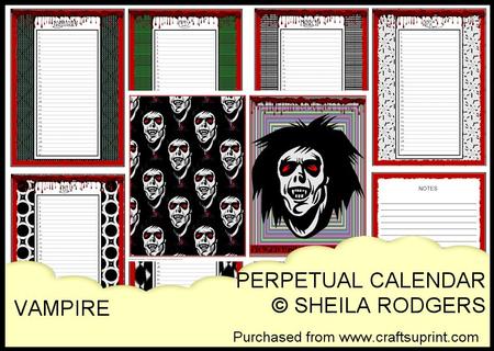 Perpetual Calendar - Vampire - CUP559444_66 | Craftsuprint