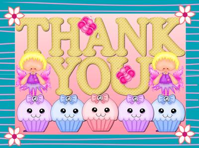 A4 Thank You Fairies and Cupcakes - CUP564791_66 | Craftsuprint