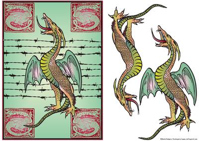 Dragon on Barbed Wire - CUP567285_66 | Craftsuprint