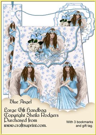 Large Gift Handbag - Blue Angel - CUP575371_66 | Craftsuprint