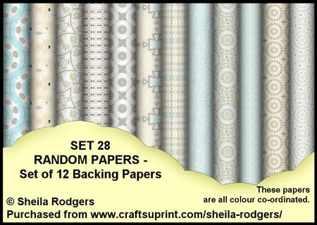 Set 28 Random Papers - Set of 12 Backing Papers - CUP579947_66 ...