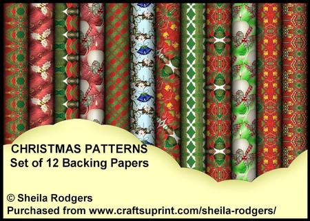 Christmas Patterns - Set of 12 Backing Papers - CUP584093_66 | Craftsuprint