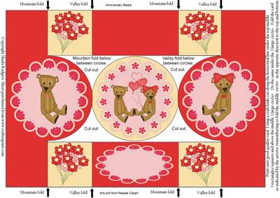 Anniversary Bears Circle Pop Out - CUP58471_66 | Craftsuprint