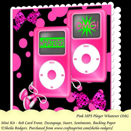 Pink Mp3 Player Whatever Omg Mini Kit - CUP589069_66 | Craftsuprint