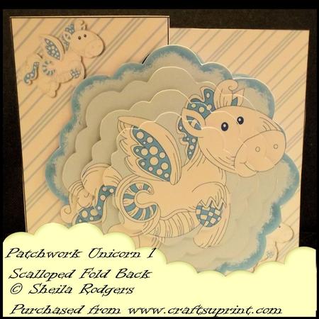 Patchwork Unicorn 1 - Scalloped Fold Back Mini Kit - CUP598218_66 ...