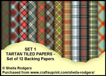 Tartan Tiled Papers Set 1 - CUP598233_66 | Craftsuprint