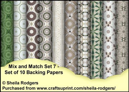 Mix and Match Set 7 - Set of 10 Backing Papers - CUP608534_66 ...