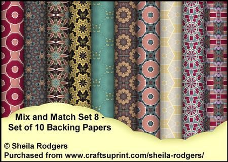 Mix and Match Set 8 - Set of 10 Backing Papers - CUP608536_66 ...