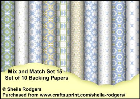 Mix and Match Set 15 - Set of 10 Backing Papers - CUP608542_66 ...