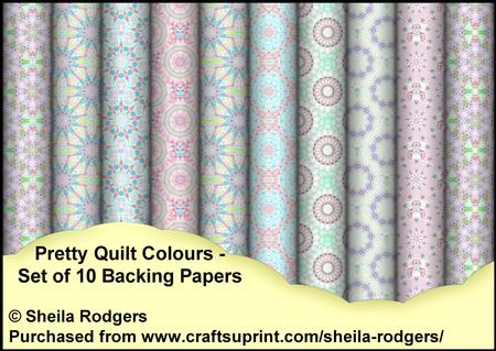 Pretty Quilt Colours - Set of 10 Backing Papers - CUP608729_66 ...