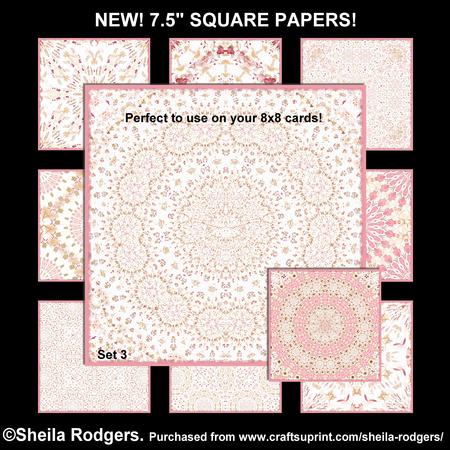Square Paper Set 3 - CUP609060_66 | Craftsuprint
