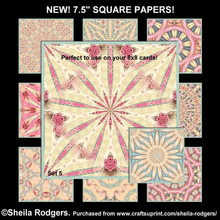 Square Paper Set 5 - CUP609064_66 | Craftsuprint