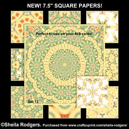 Square Paper Set 12 - CUP609222_66 | Craftsuprint