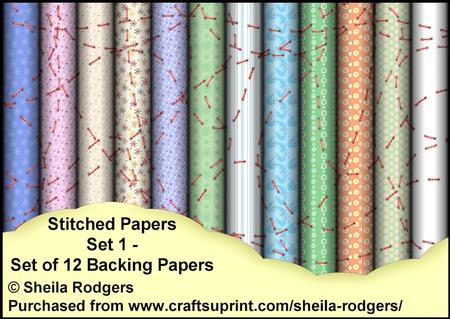 Stitched Papers Set 1 - Set of 12 Backing Papers - CUP610871_66 ...