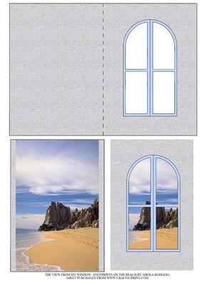 The View from My Window - Footprints on the Beach - CUP61465_66 ...