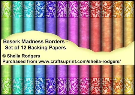 Beserk Madness Borders - Set of 12 Backing Papers - CUP621705_66 ...