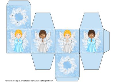 All in One Gift Box - Christmas Angels - CUP644389_66 | Craftsuprint